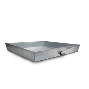 28″ x 28″ x 4” Square Water Heater Drain Pan with 1″ Adapter – Drain ...